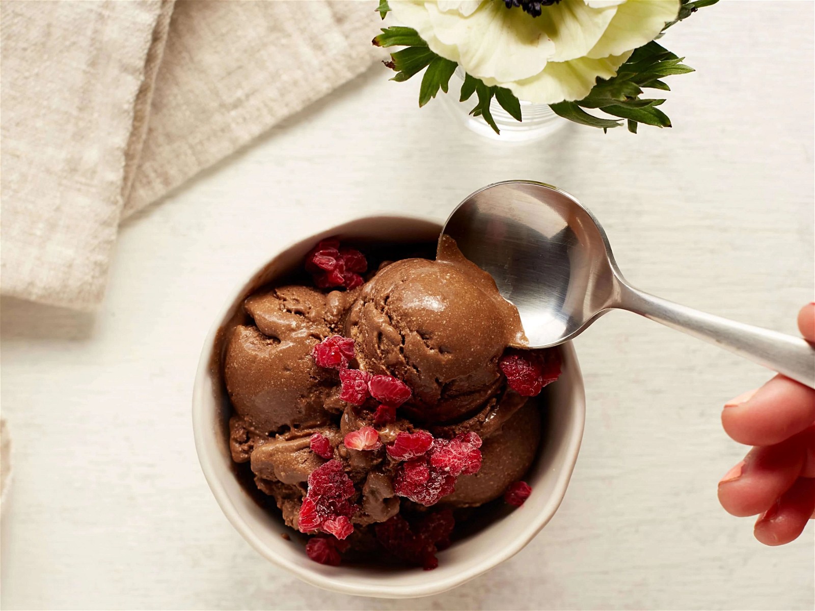 Chocolate Ice Cream Roses Berry And Dark Chocolate Mascarpone Swirl