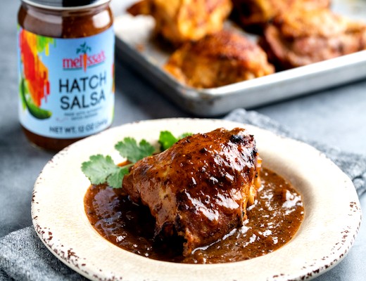 Hatch Salsa Marinated Chicken Thighs — Melissas Produce