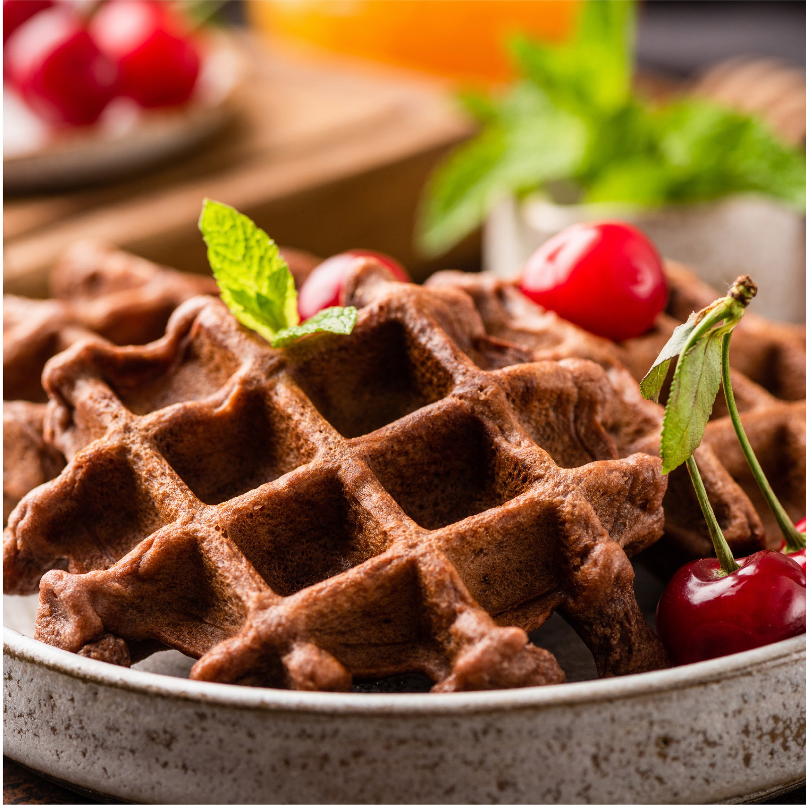Chocolate Mini Waffles – Dash