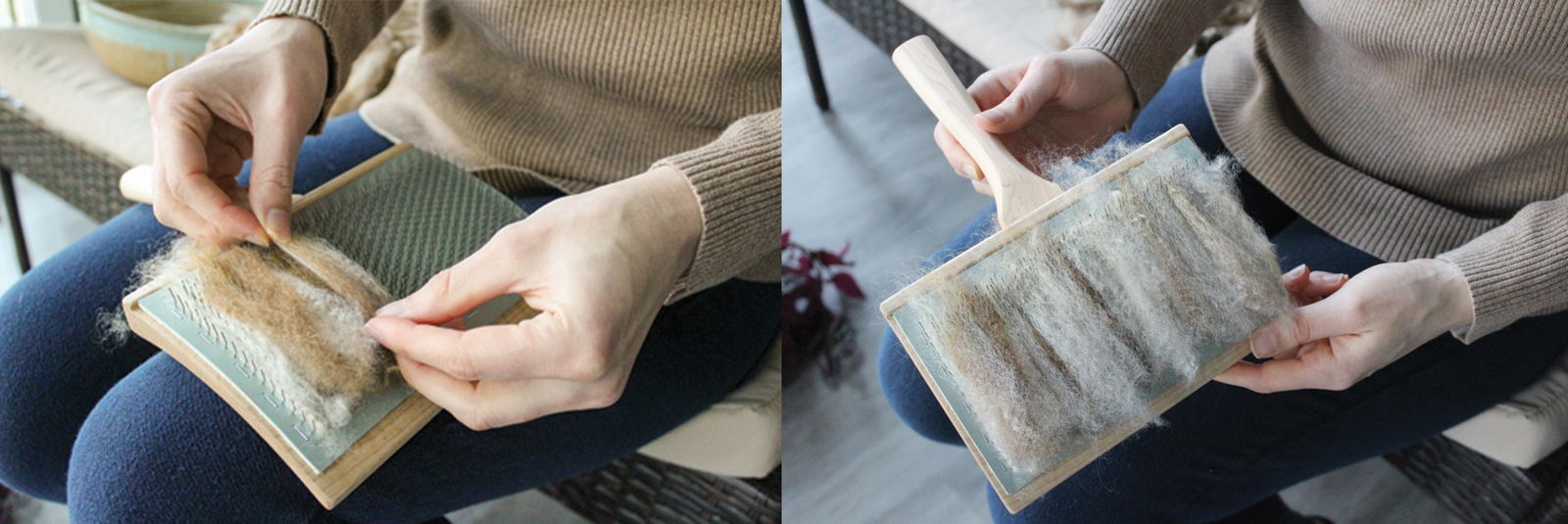 How to Make a Rolag on Hand Carders
