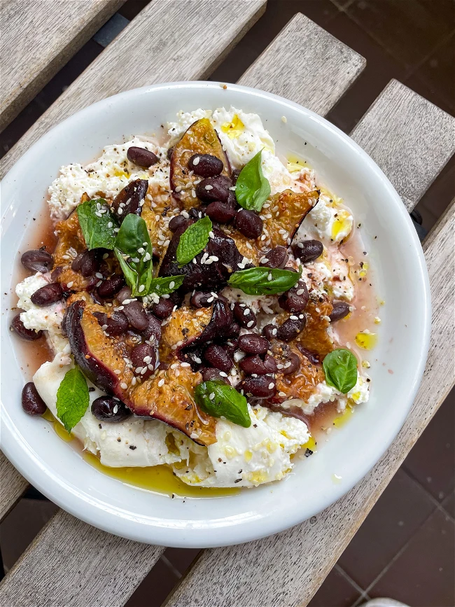 Bold Bean Co - Roasted Figs, Black Beans + Burrata