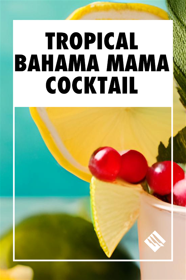 Tropical Bahama Mama Cocktail Santokuknives