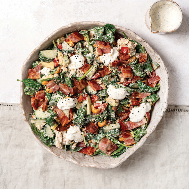 Chicken & Bacon Salad with Ranch – Pepper & Me