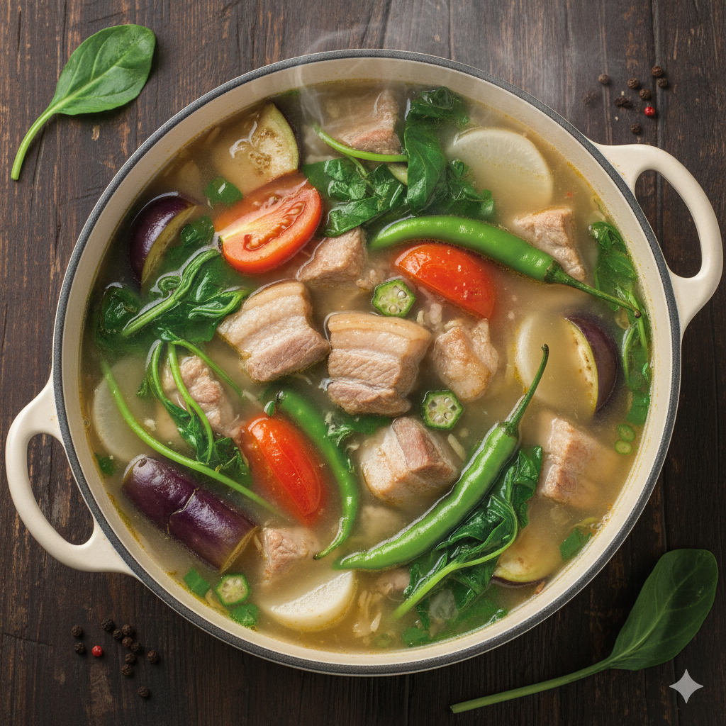 Sinigang: Filipino Sour Soup, hometogel Tamarind-Based Broth : Decology
